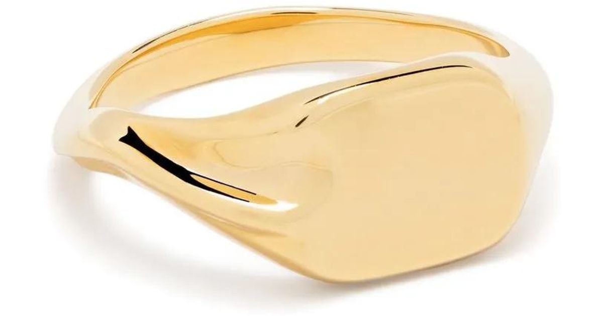 Maria Black Edan Sculpted Signet Ring in Metallic | Lyst
