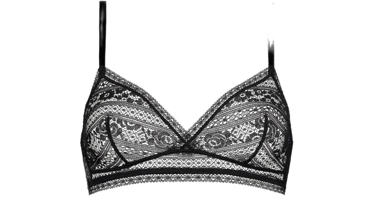 Eres Lace Triangle Bra in Grey | Lyst UK