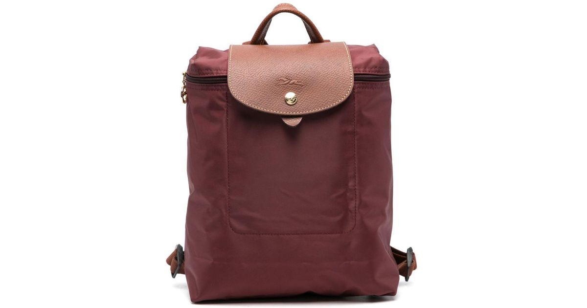 Longchamp Medium Le Pliage Original Backpack in Red | Lyst