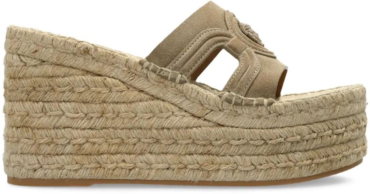 Versace 115Mm Medusa Espadrille Sandals in Brown | Lyst