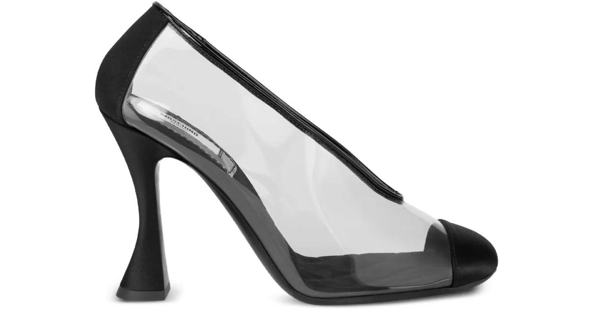 Moschino Semi-Sheer Pumps in White | Lyst UK