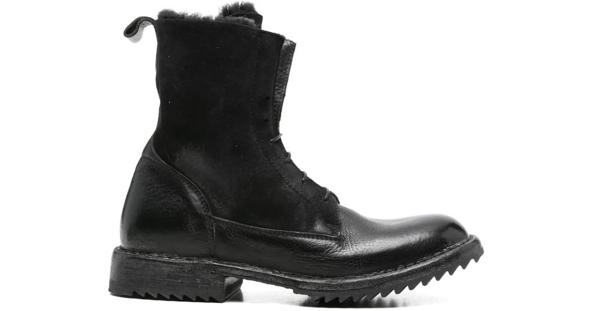 Moma Rick Lace-Up Boots in Black | Lyst UK