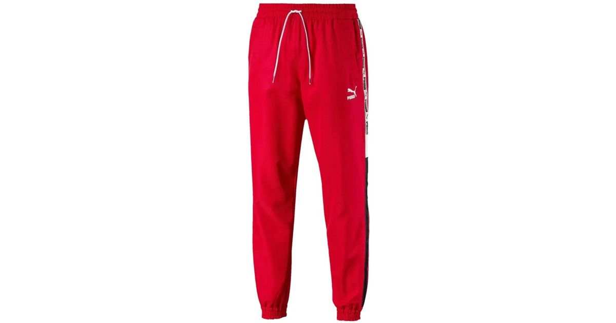 PUMA Xtg Woven Track Pants in Red for Men | Lyst