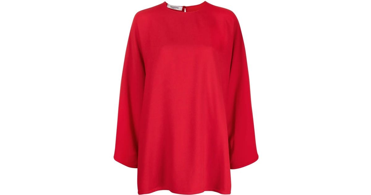 Valentino Garavani Cady Evolution Top in Red | Lyst UK