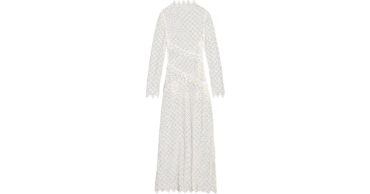 Isabel Marant Lisia Crochet Dress in White | Lyst