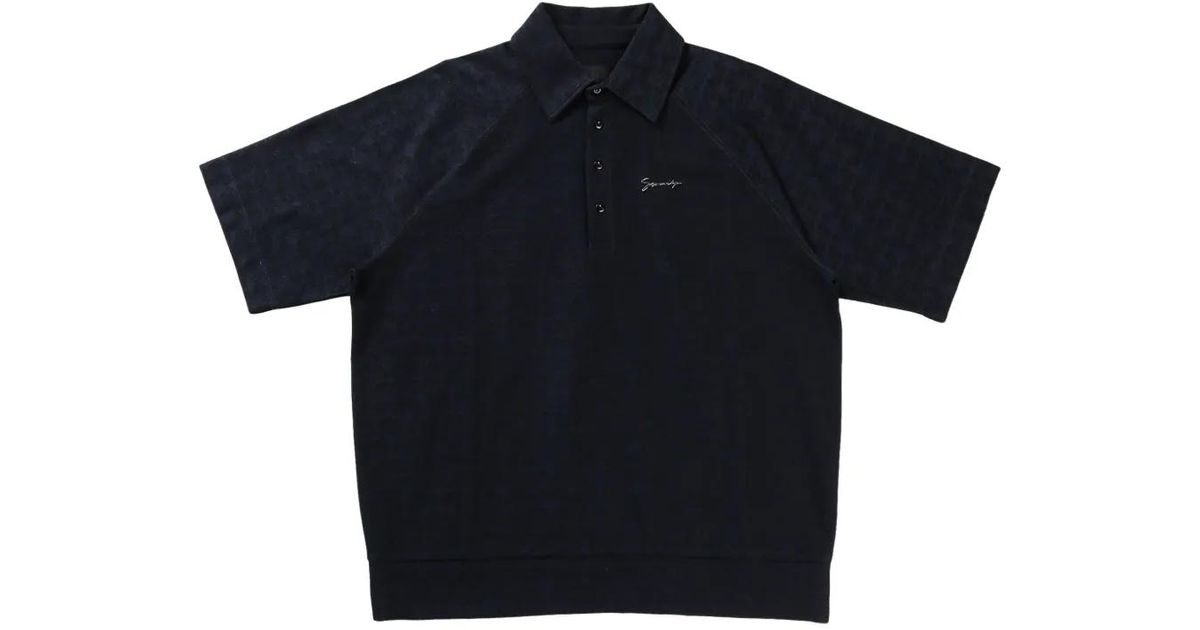 Givenchy Logo-Lettering Polo Shirt in Blue for Men | Lyst