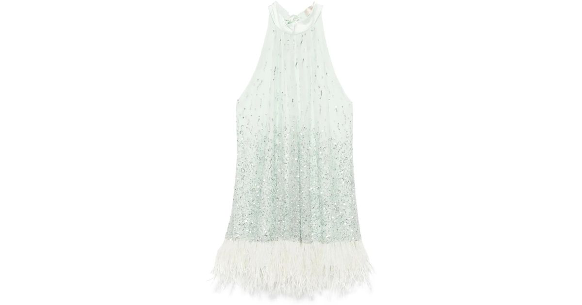 Alice + Olivia Erna Short Dress in White | Lyst