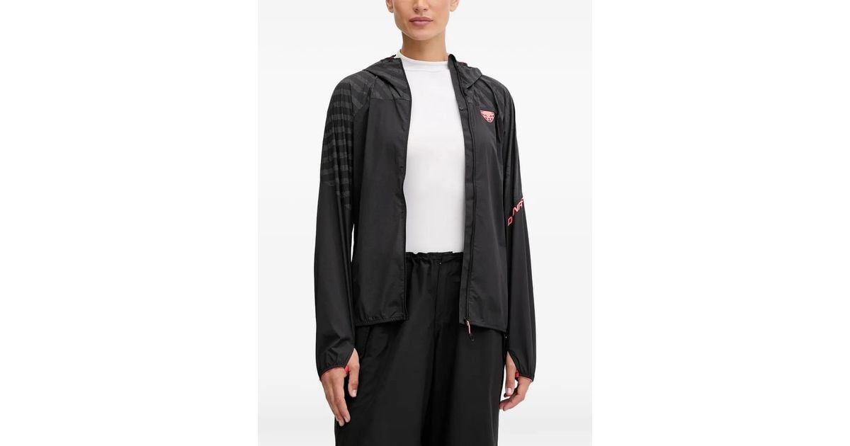 Dynafit Trail Reflective Wind Hooded Lightweight Jacket in Black | Lyst UK