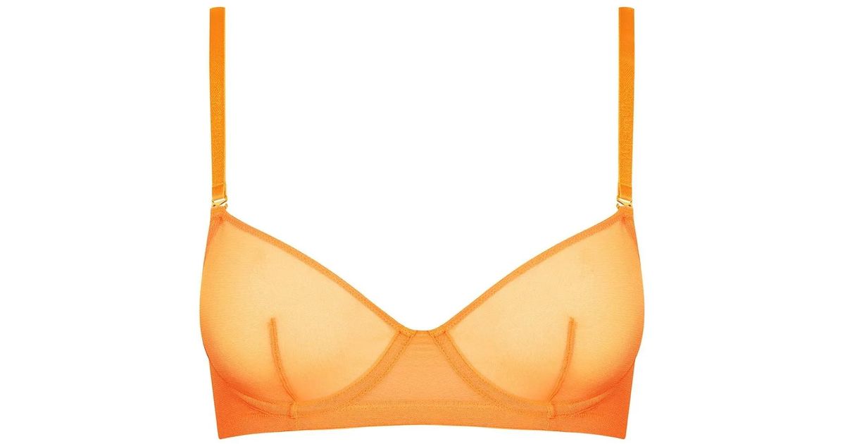Maison Close Corps À Corps Neon Balconette Bra in Orange | Lyst UK