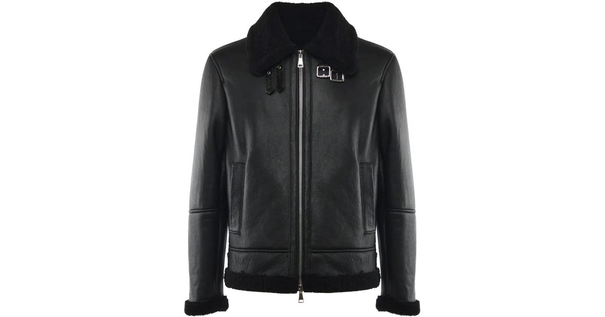 Giuliano Galiano Chicago Leather Jacket in Black for Men | Lyst UK