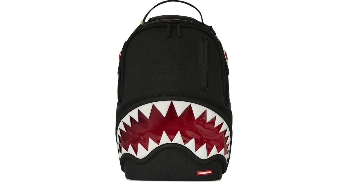 Sprayground Logo-Patch Backpack in Black for Men | Lyst