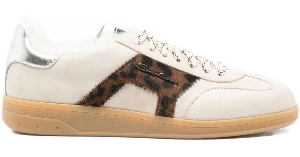 Santoni Animal-Print Sneakers | Lyst UK