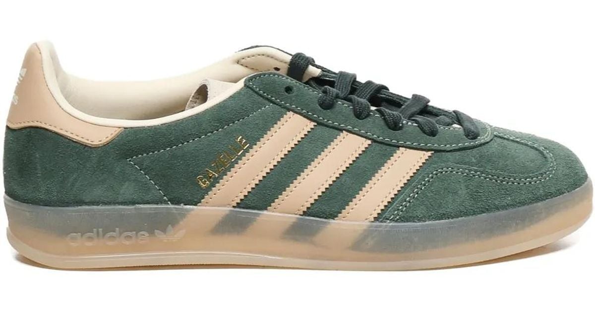 adidas Originals Gazelle Suede 3-Stripes Sneakers in Green for Men | Lyst