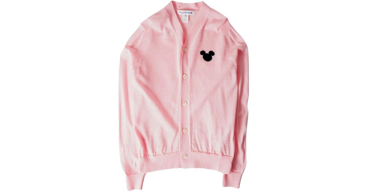 Comme des Garçons X Disney Embroidered Cardigan in Pink | Lyst UK