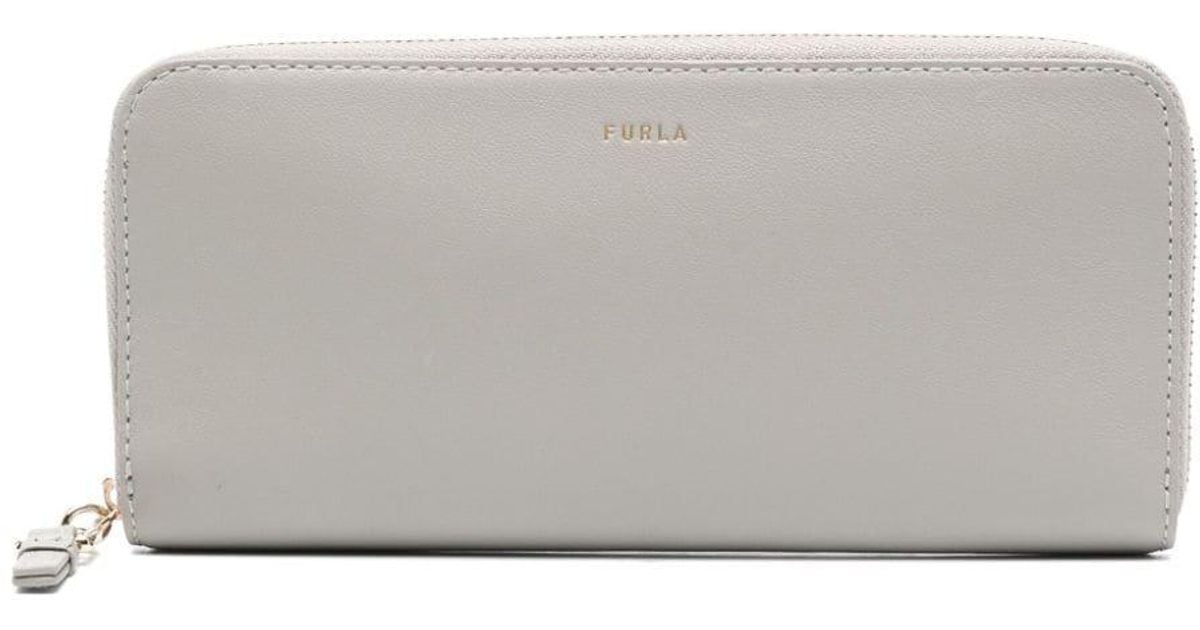 Furla Large Nuvola Leather Wallet in Grey | Lyst UK