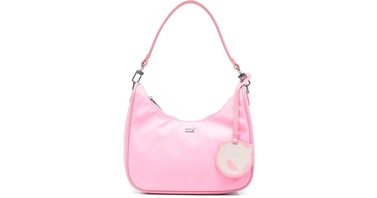 Gcds Logo-Charm Tote Bag in Pink | Lyst UK