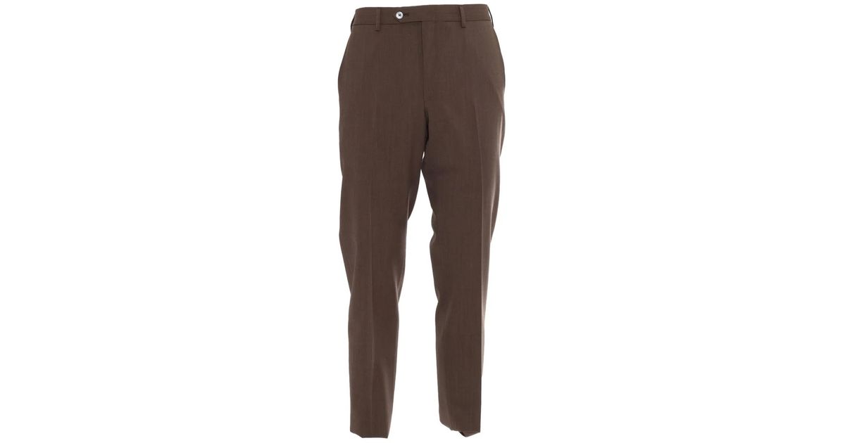 Tombolini Zero Gravity Single-Breasted Wool Suit in Brown for Men | Lyst