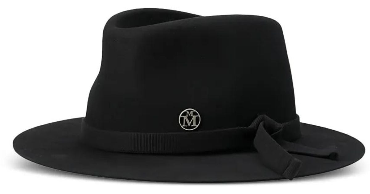 Maison Michel André Ribbon Hat in Black | Lyst UK