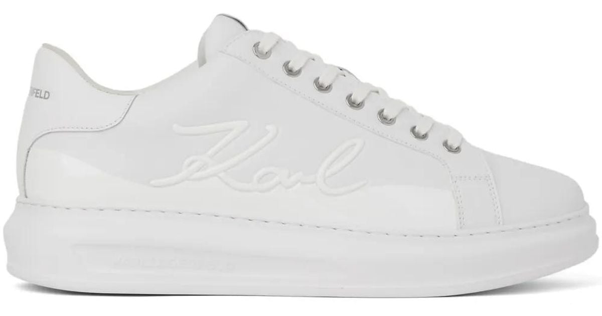 Karl Lagerfeld Kapri Signia Shine Sneakers in White for Men | Lyst