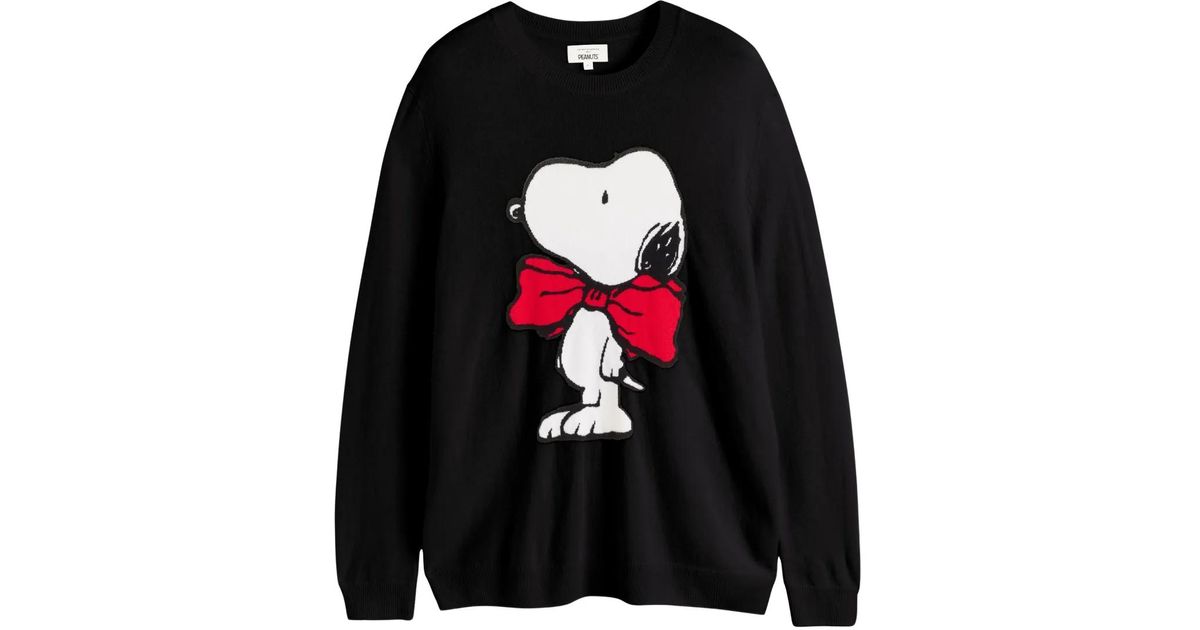 Chinti & Parker Bow Tie Snoopy Sweater in Black | Lyst UK
