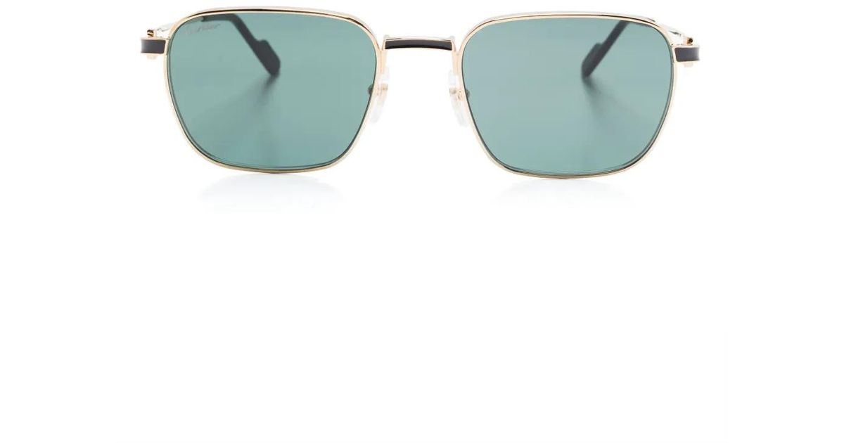 Cartier Square-Frame Sunglasses in Blue for Men | Lyst UK