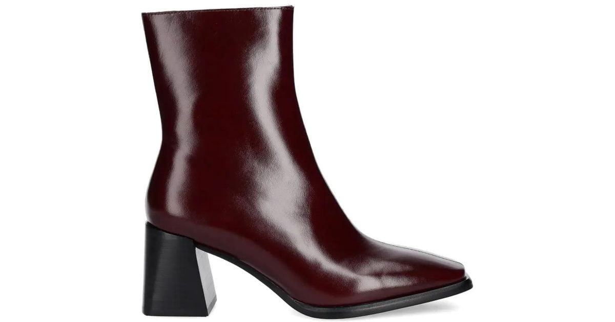 Jeffrey Campbell Sherpal Leather Ankle Boots in Purple | Lyst UK