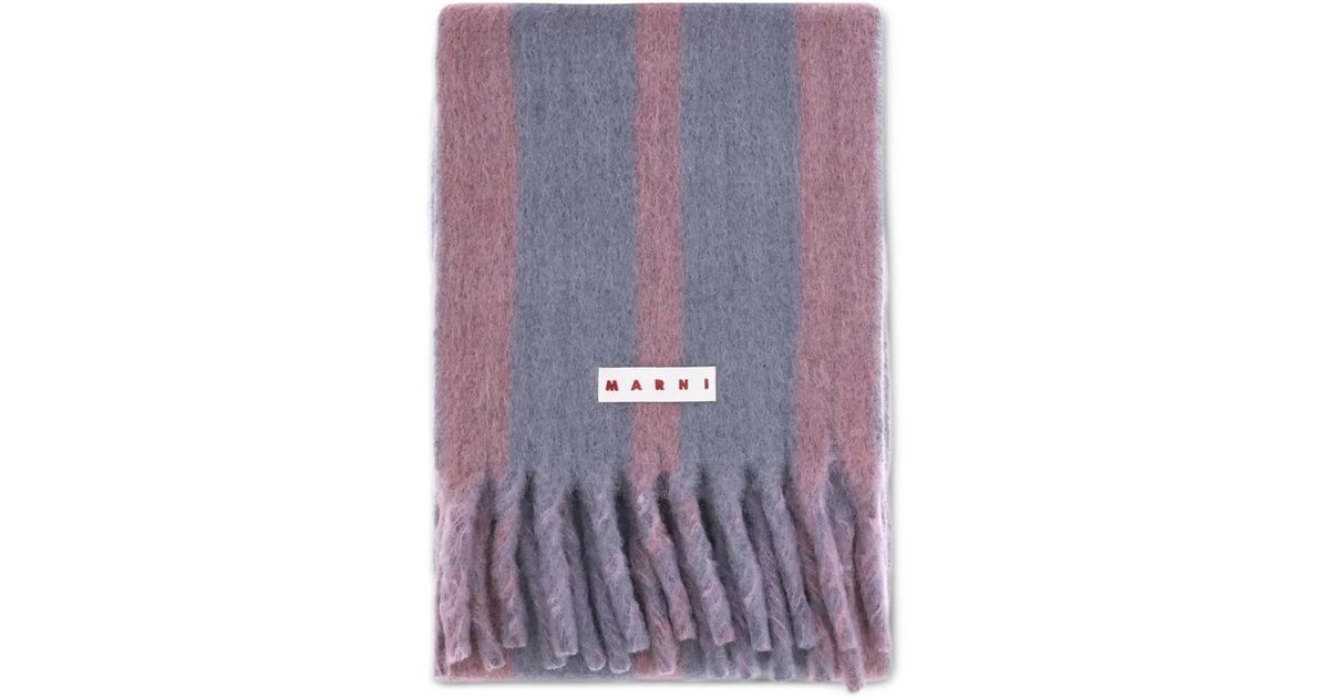 Marni Wool Scarf in Purple for Men | Lyst UK