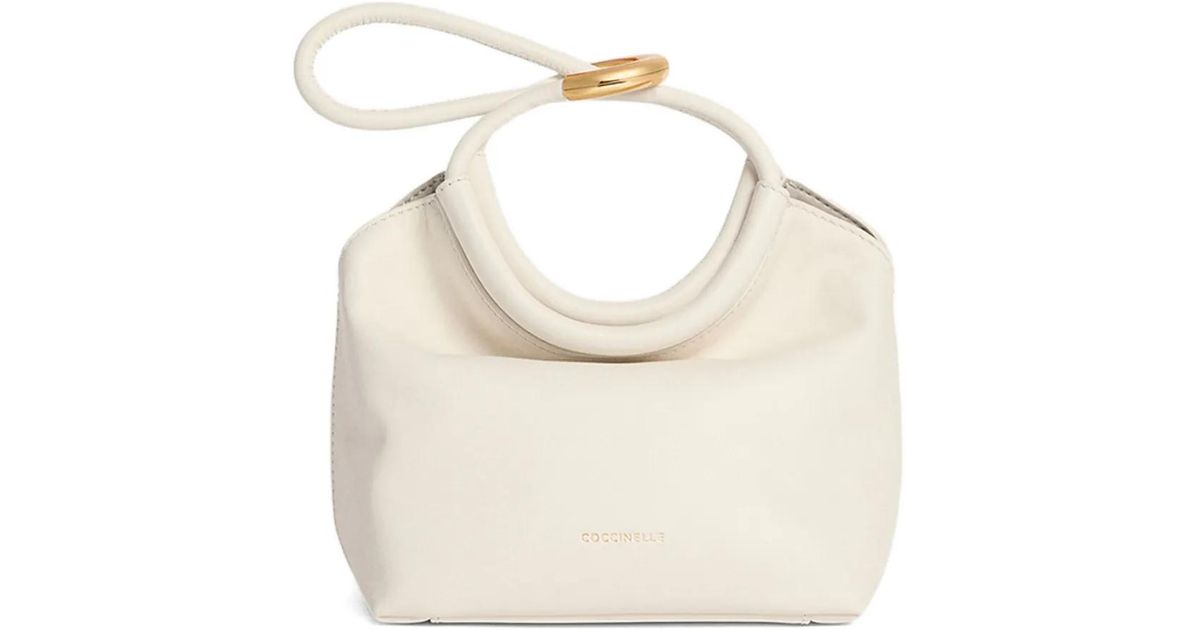 Coccinelle Mini Finn Shoulder Bag in White | Lyst UK