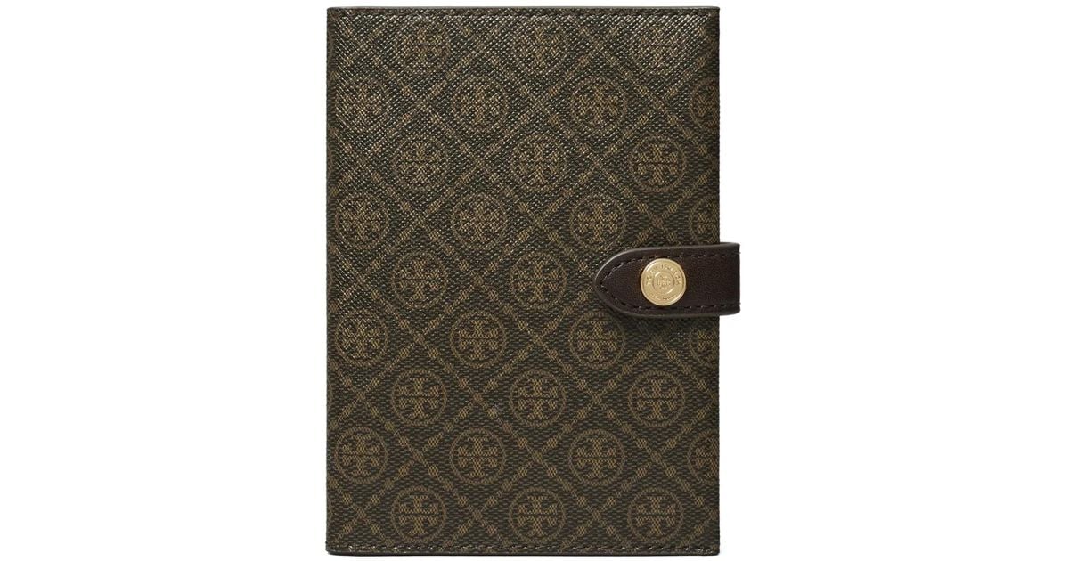 Tory Burch Monogram Passport Case in Green | Lyst UK