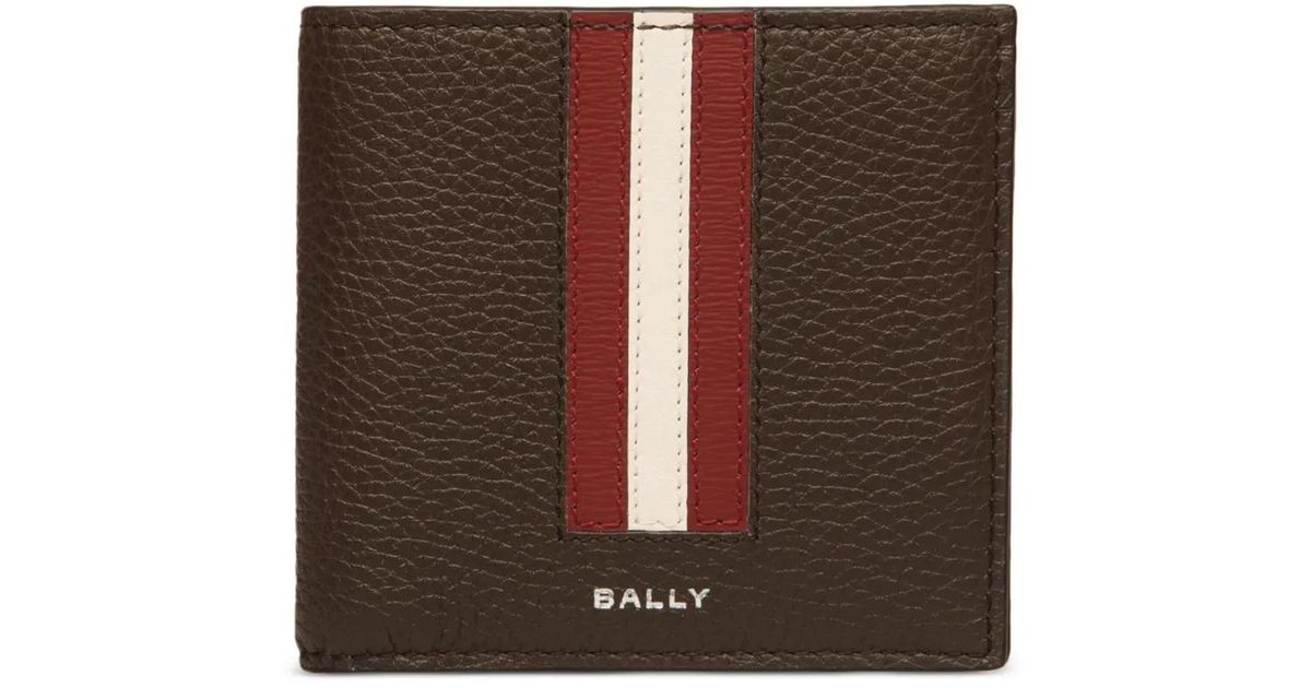 Bally Ribbon Leather Wallet in Brown for Men | Lyst UK