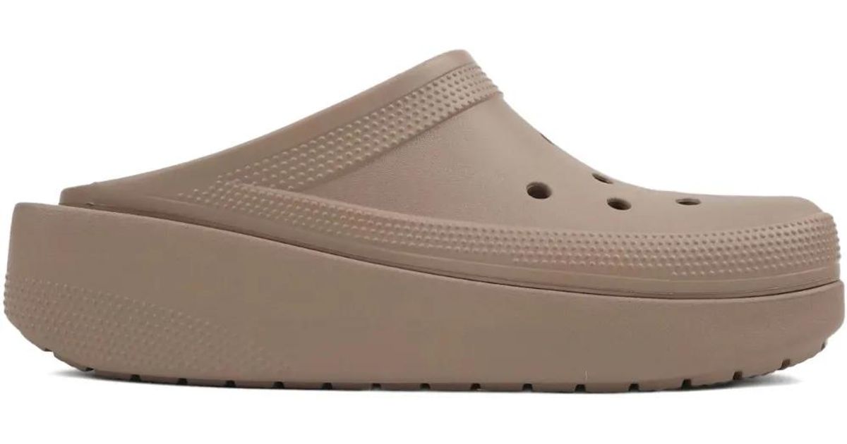 Crocs™ Blunt Toe Mules in Brown | Lyst UK