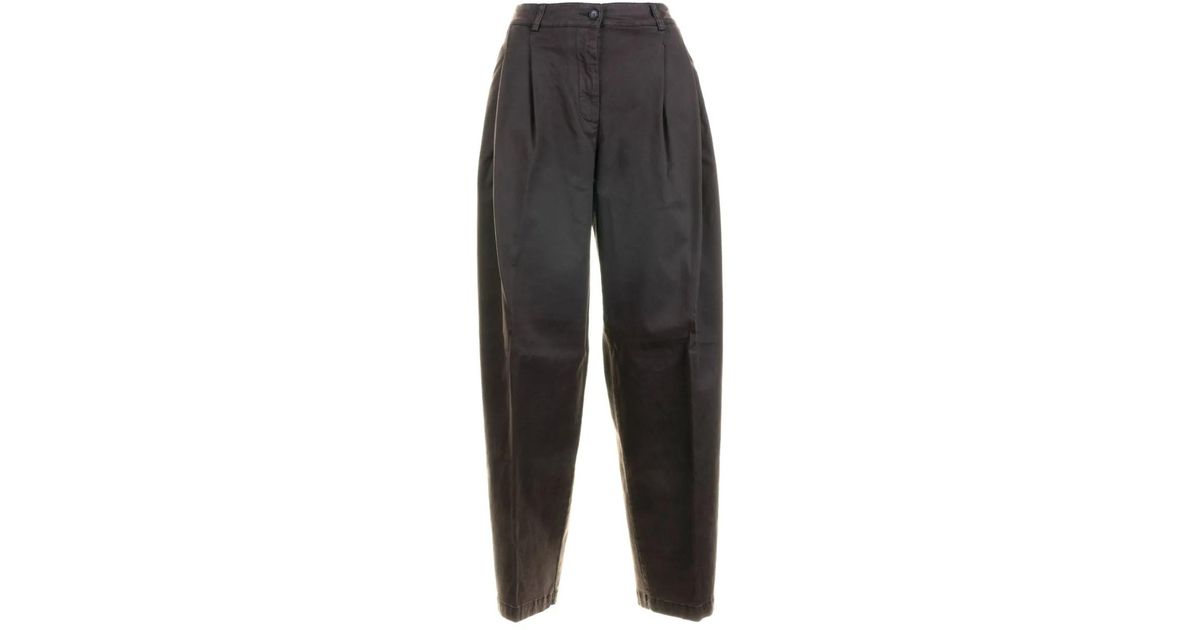 Seventy Pleated-Front Trousers in Grey | Lyst UK