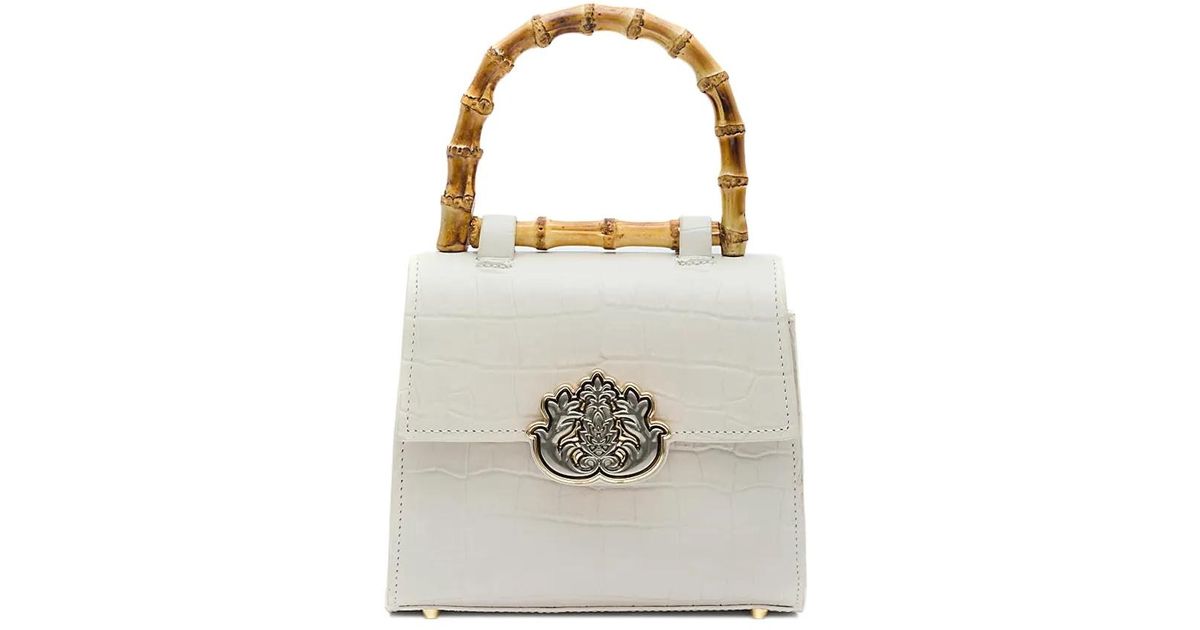 Isla Leather Crossbody Bag in White | Lyst