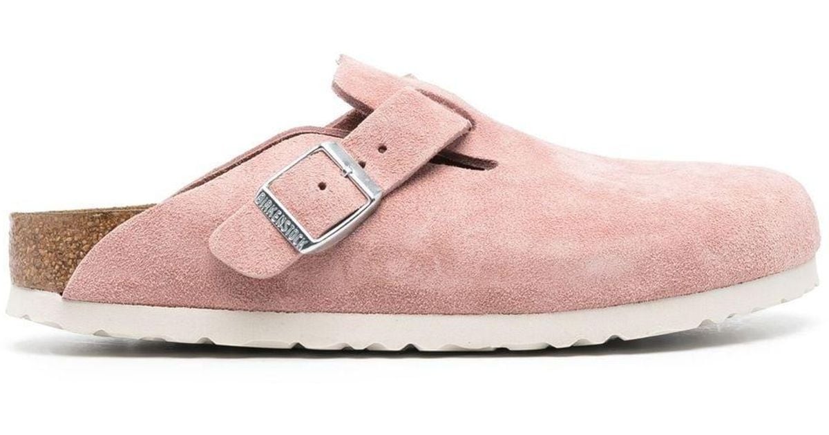 Birkenstock Suede-leather Clogs in Pink | Lyst UK