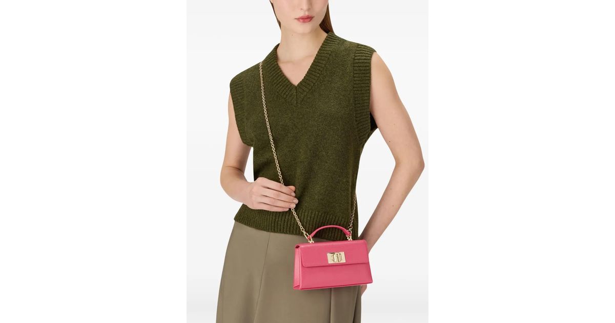 Furla Mini 1927 Leather Tote Bag in Pink | Lyst