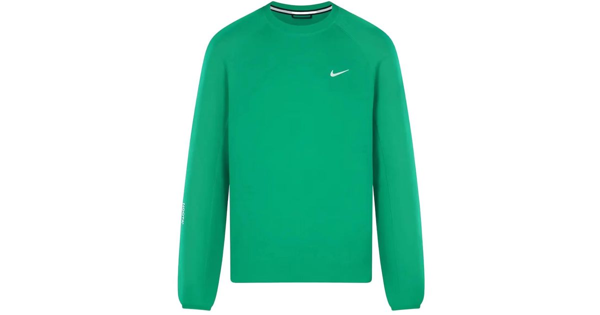 Nike X Nocta Tech Fleece Crew Sweatshirt in Green for Men | Lyst