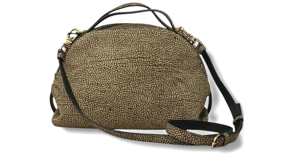 Borbonese Small Suede Tote Bag in Green | Lyst UK