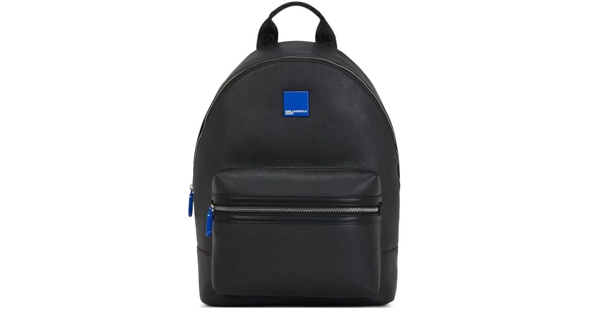 Karl Lagerfeld Logo Backpack in Blue for Men | Lyst