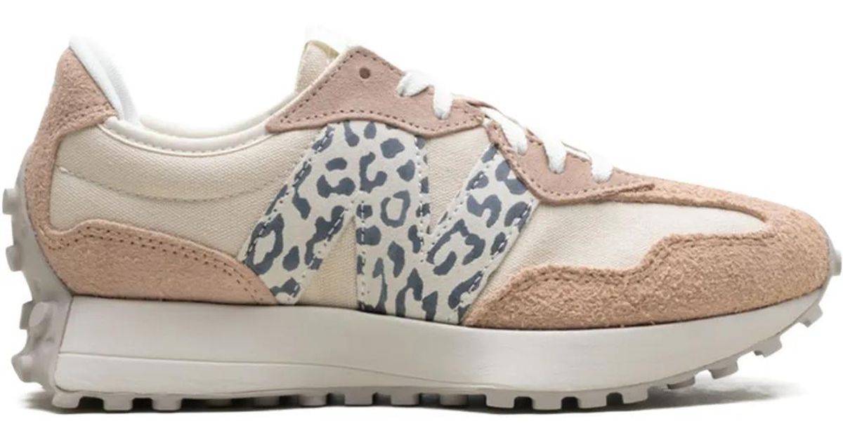 New Balance 327 "Flat Taupe Linen Leopard" Sneakers in White | Lyst