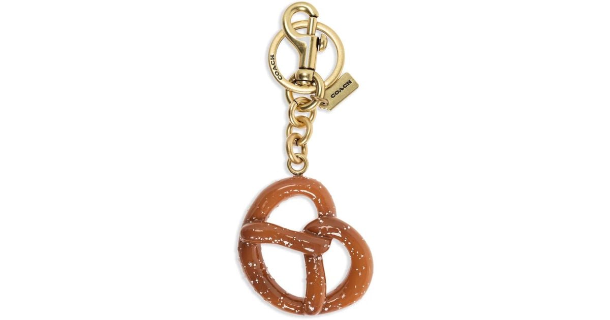 COACH Small Pretzel-Motif Bag Charm in Metallic | Lyst