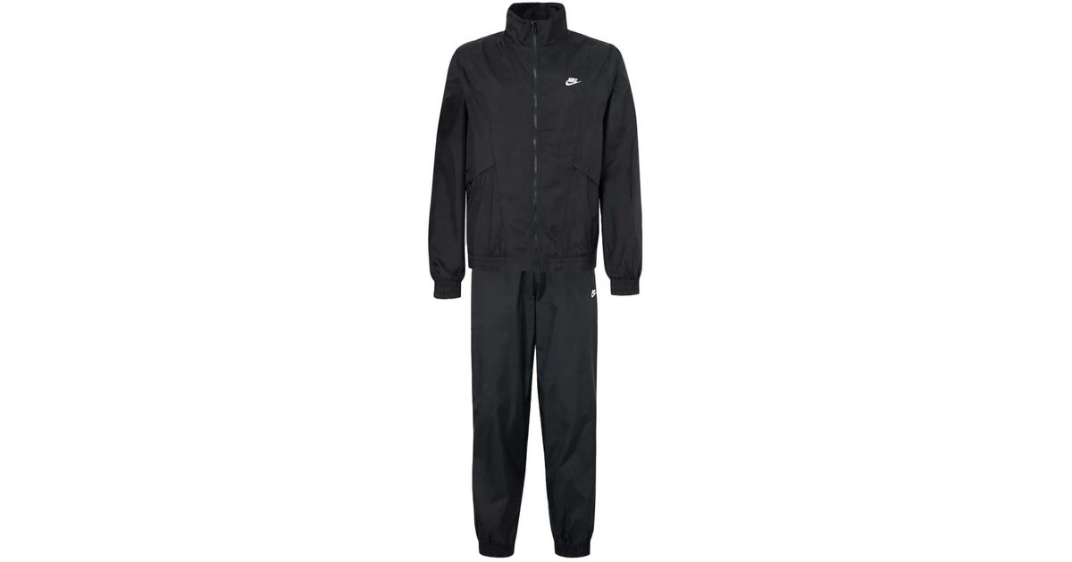 Nike Zip-Up Tracksuit in Black for Men | Lyst