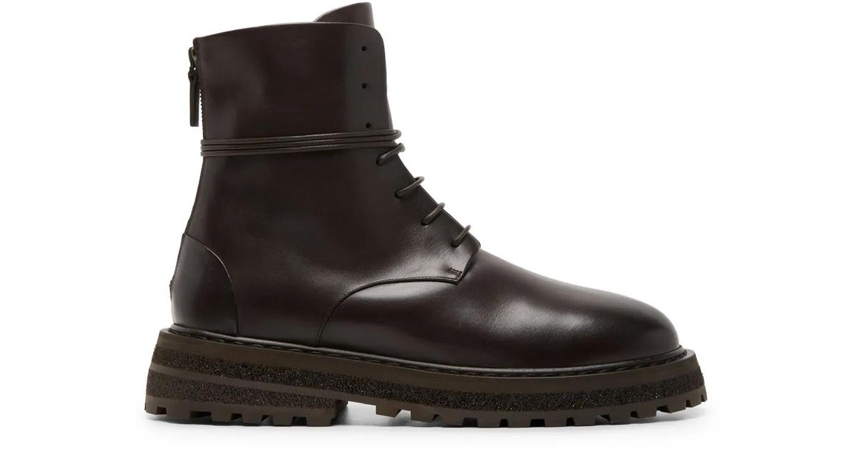 Marsèll Carro Leather Combat Boots in Black for Men | Lyst