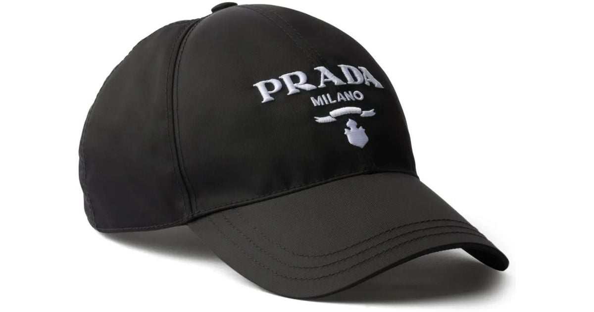 Prada Logo-Embossed Baseball Cap in Black for Men | Lyst