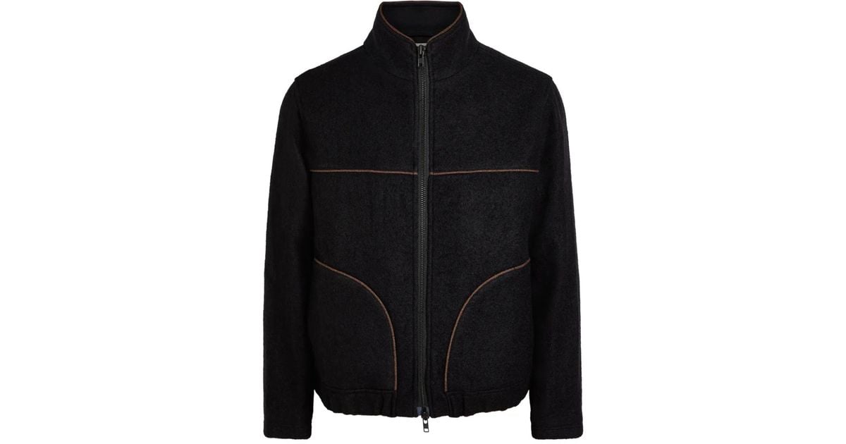 Oliver Spencer Zip-Up Piped-Trim Jacket in Black for Men | Lyst UK