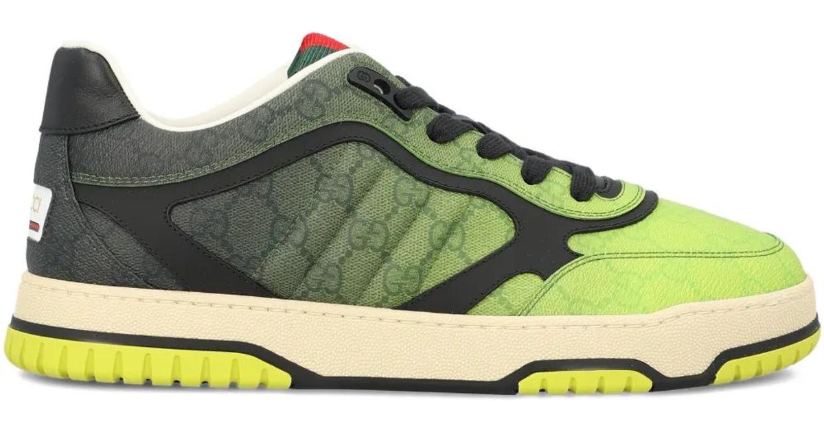 Gucci Re-Web Quilted Sneakers in Green for Men | Lyst UK