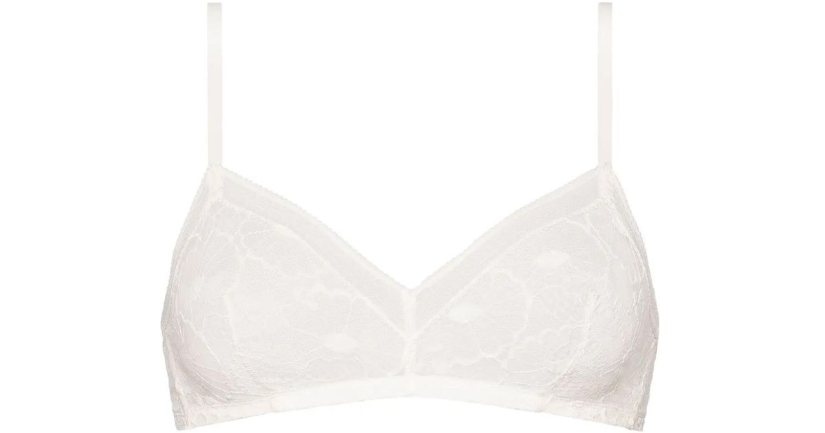 Eres Royal Wireless Triangle Bra in White | Lyst