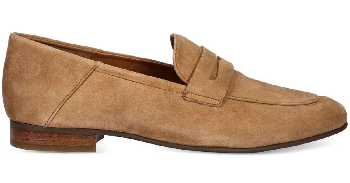 Geox Mantinea Penny-Strap Suede Loafers in Brown | Lyst UK