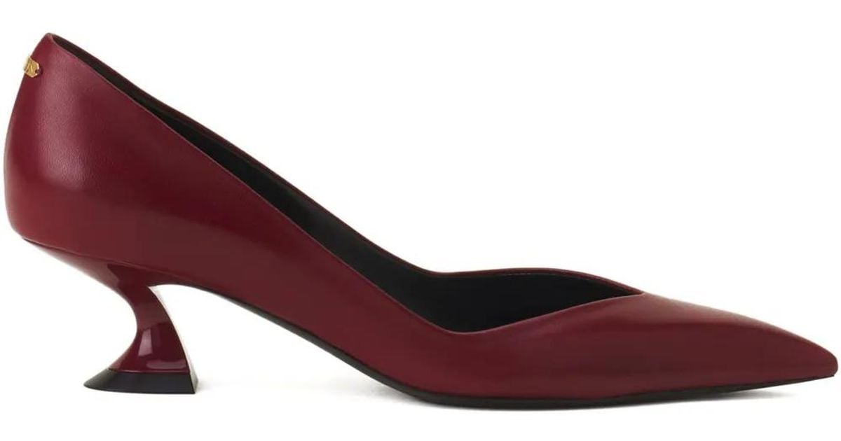 Lanvin Sculpted-Heel Pumps in Red | Lyst