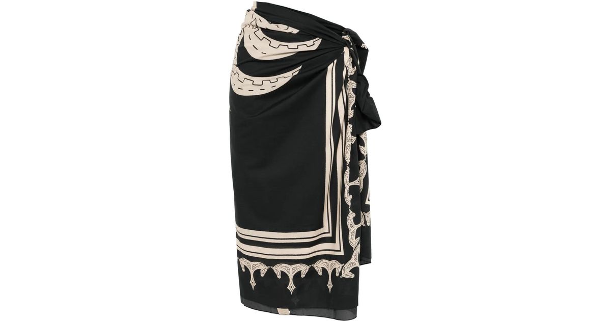 Johanna Ortiz Ancestral Palm Pareo in Black | Lyst