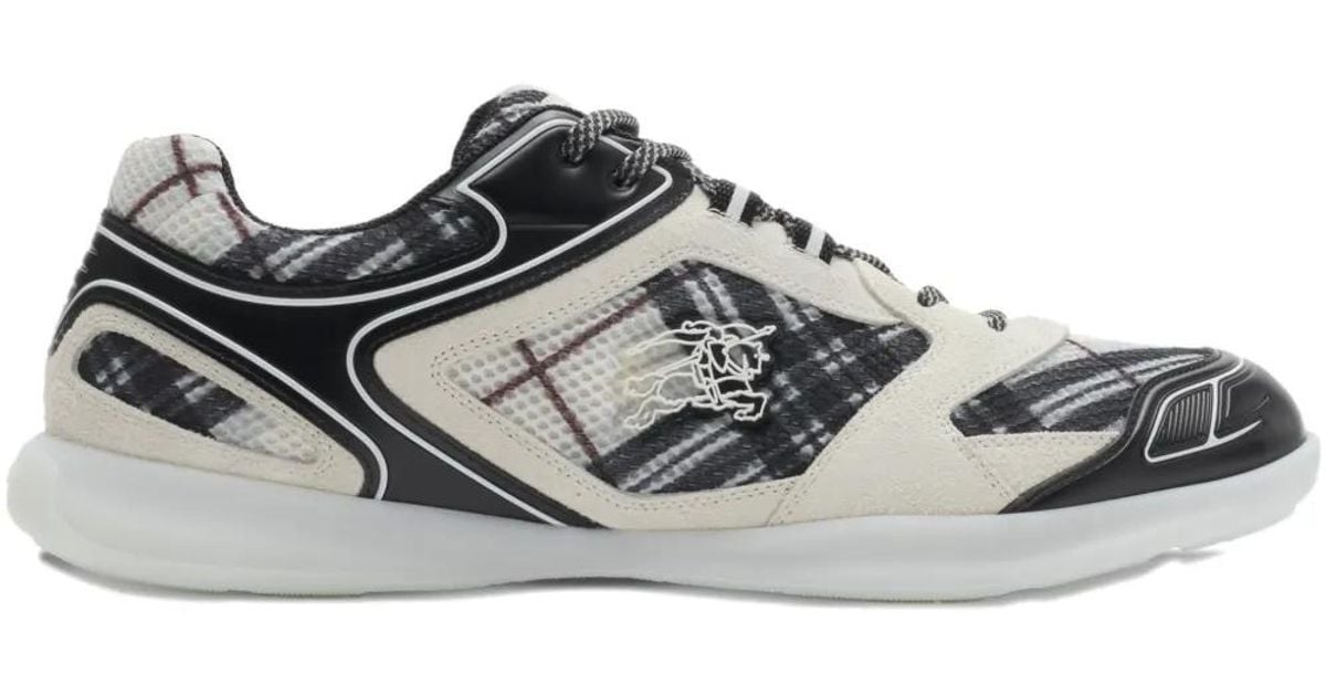 Burberry Check Matrix Sport Sneakers in White for Men | Lyst